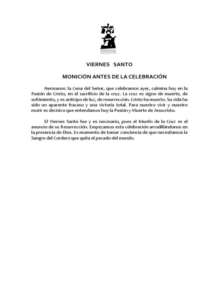 Viernes Santo Moniciones y Peticiones | PDF | Cristo (título) | Oración