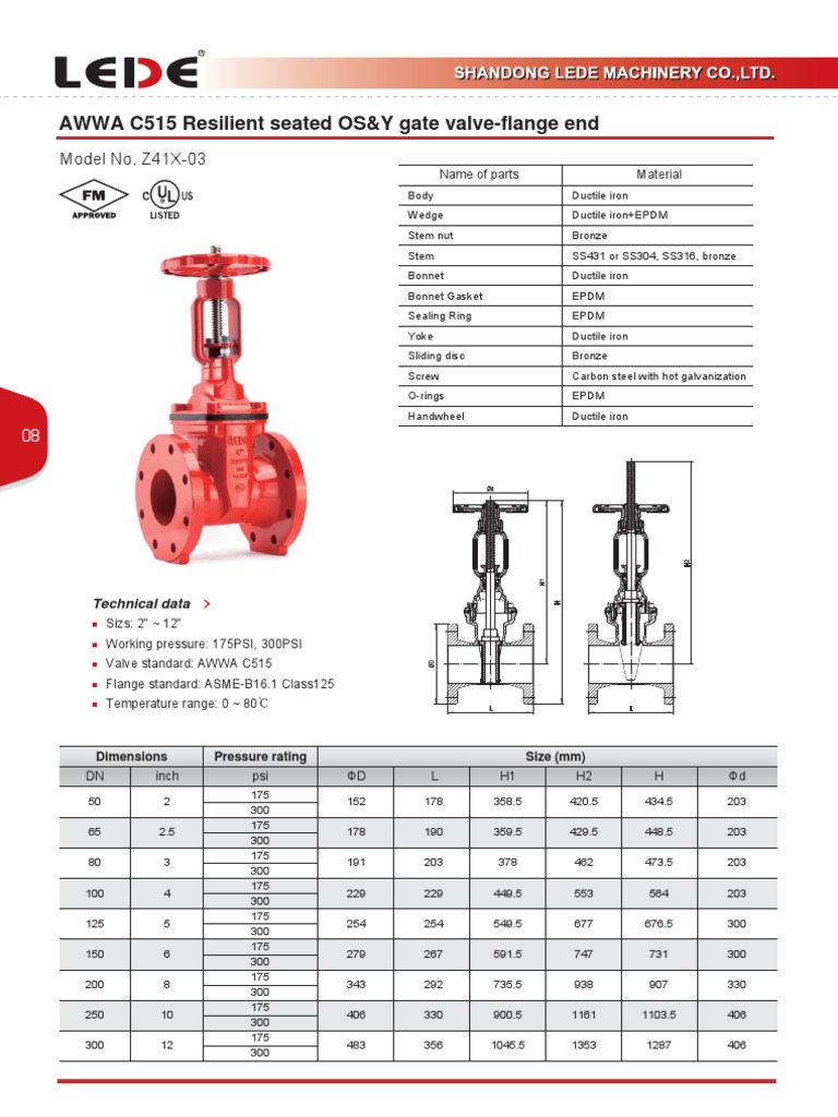 Lede Valve - Compuerta Bridada | PDF | Valve | Materials