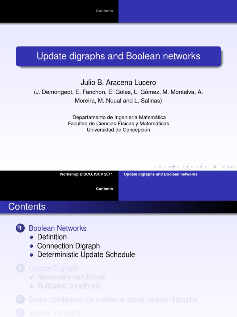 Update Digraphs and Boolean Networks: Julio B. Aracena Lucero | PDF | Graph Theory ...