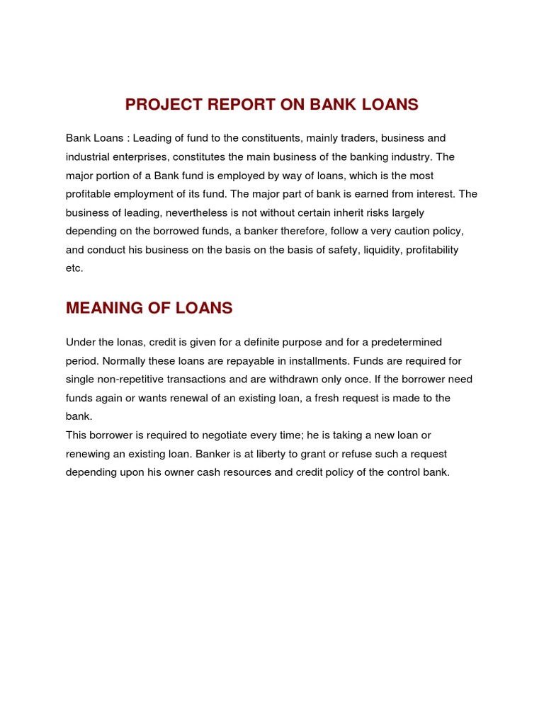 Bank Loan Project Report Overview | PDF | Use Case | Loans