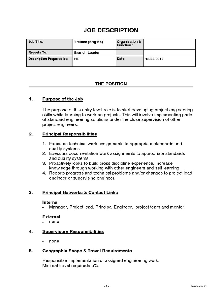 Job Description: The Position | PDF