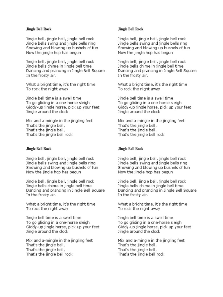 Jingle Bell Rock | PDF | Holiday Songs | Christmas Carols