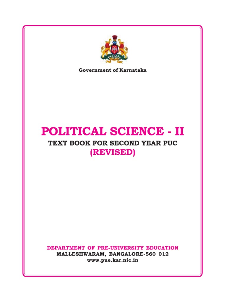 2 PUC Poli Science EM | PDF