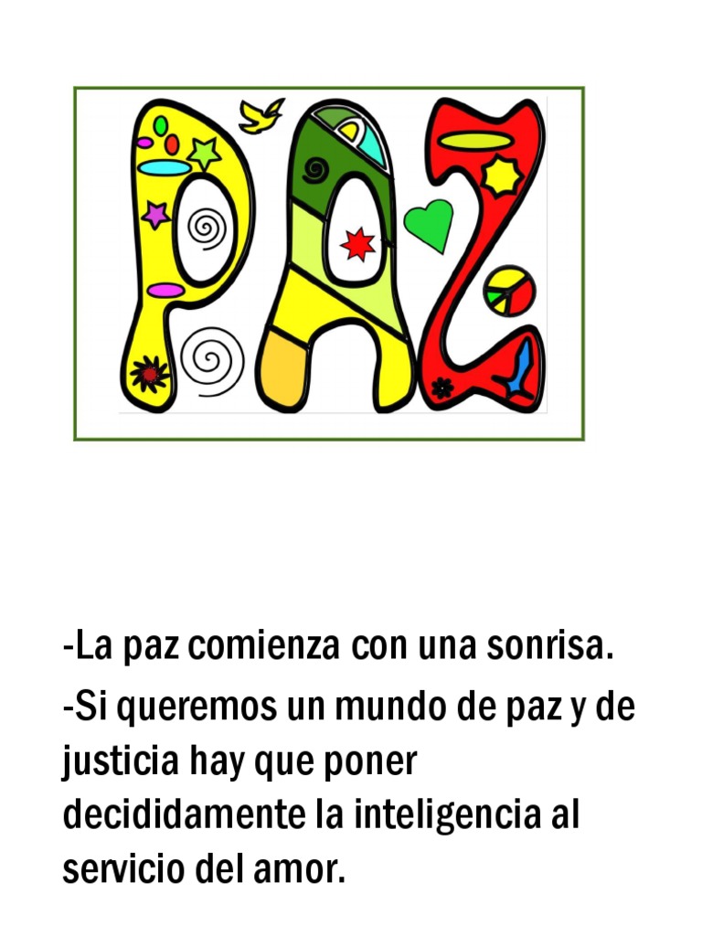 La Paz Comienza Con Una Sonrisa | PDF