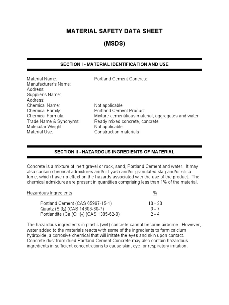 MSDS-2017 ca(oh)2 | Concrete | Cement
