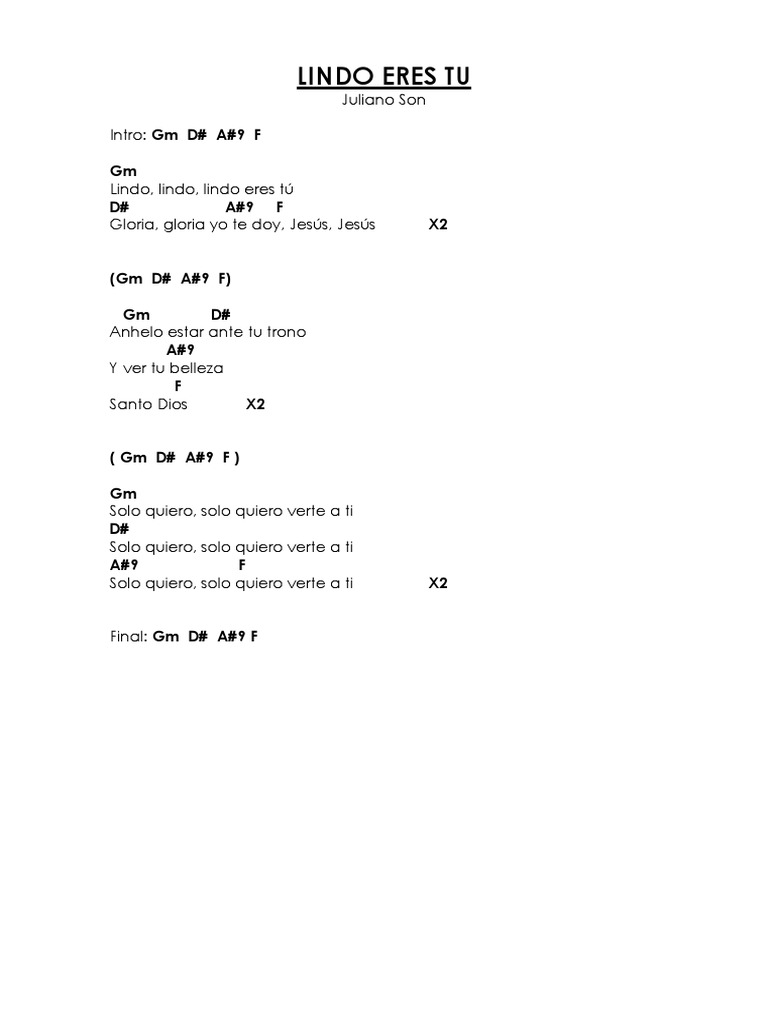 Lindo Eres Tu | PDF