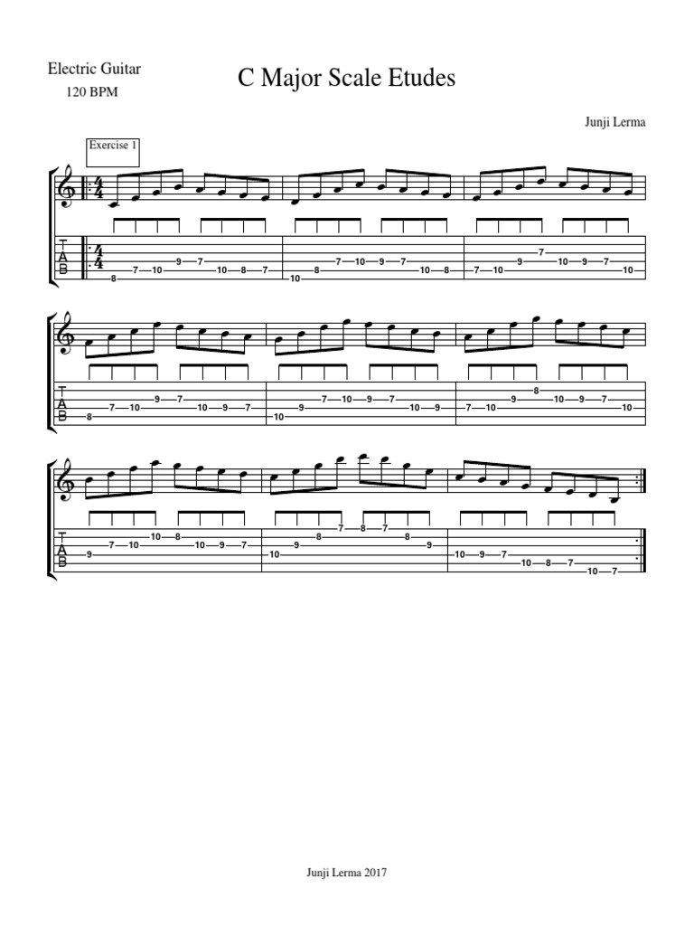 C Major Scale Etudes | Download Free PDF | Leisure