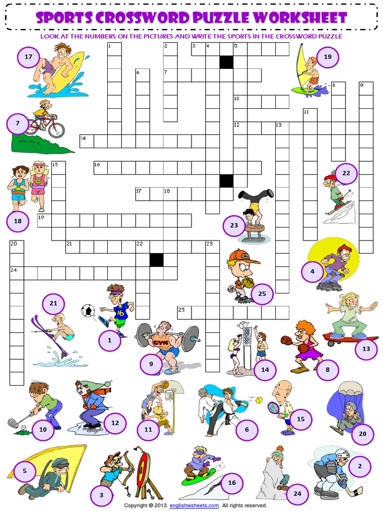 sports vocabulary criss cross crossword puzzle worksheet.pdf ...