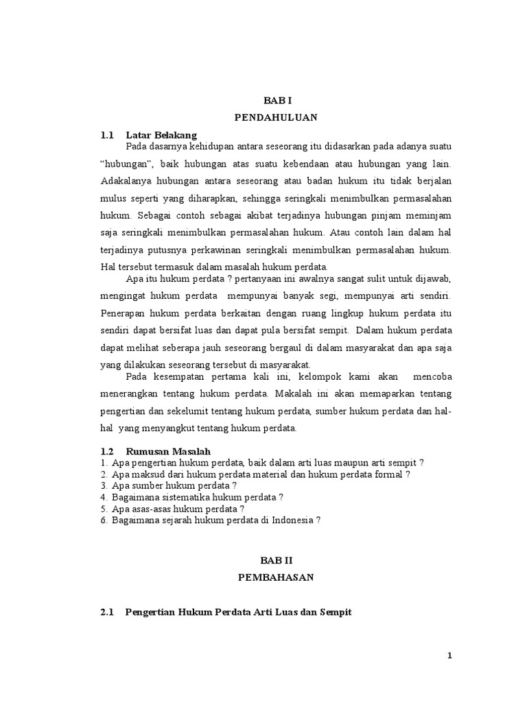 Makalah Hukum Perdata | PDF