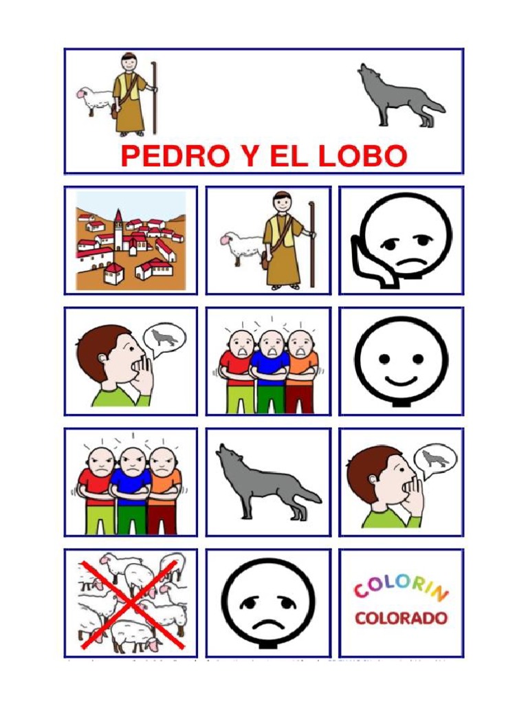 Cuento Pedro y El Lobo | PDF