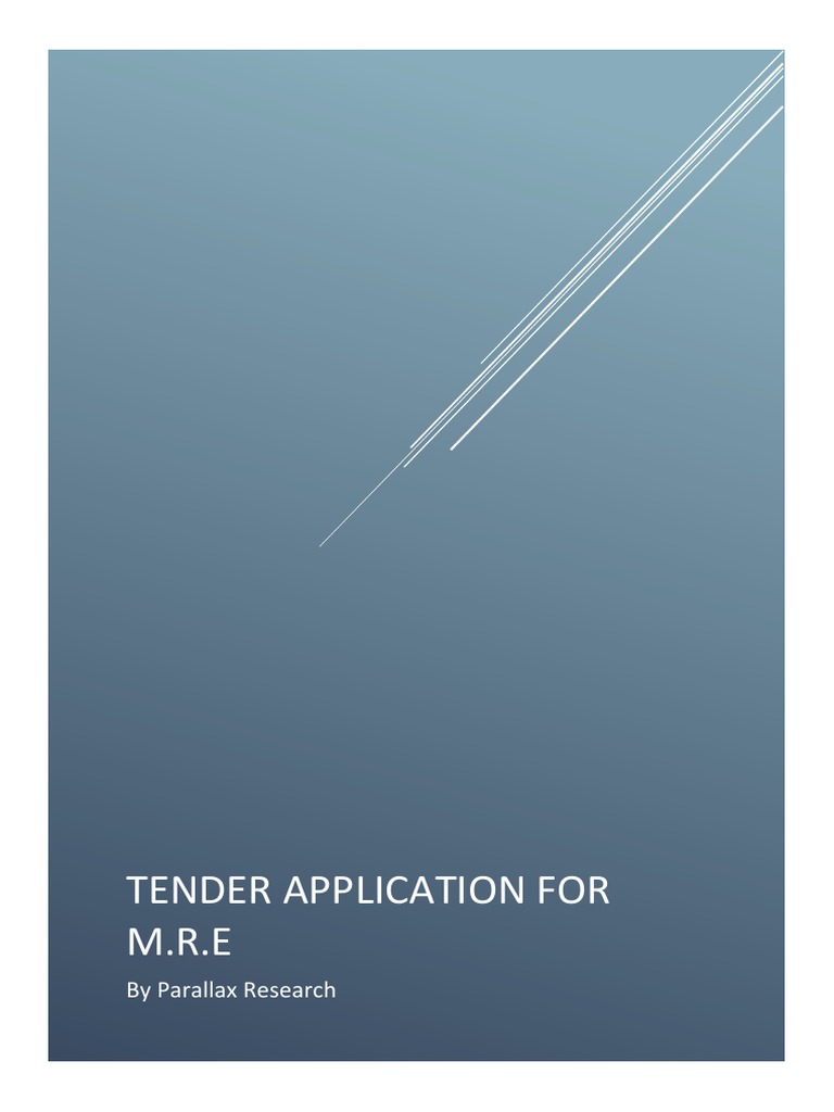 Tender Application | PDF | Understanding | Adhesive