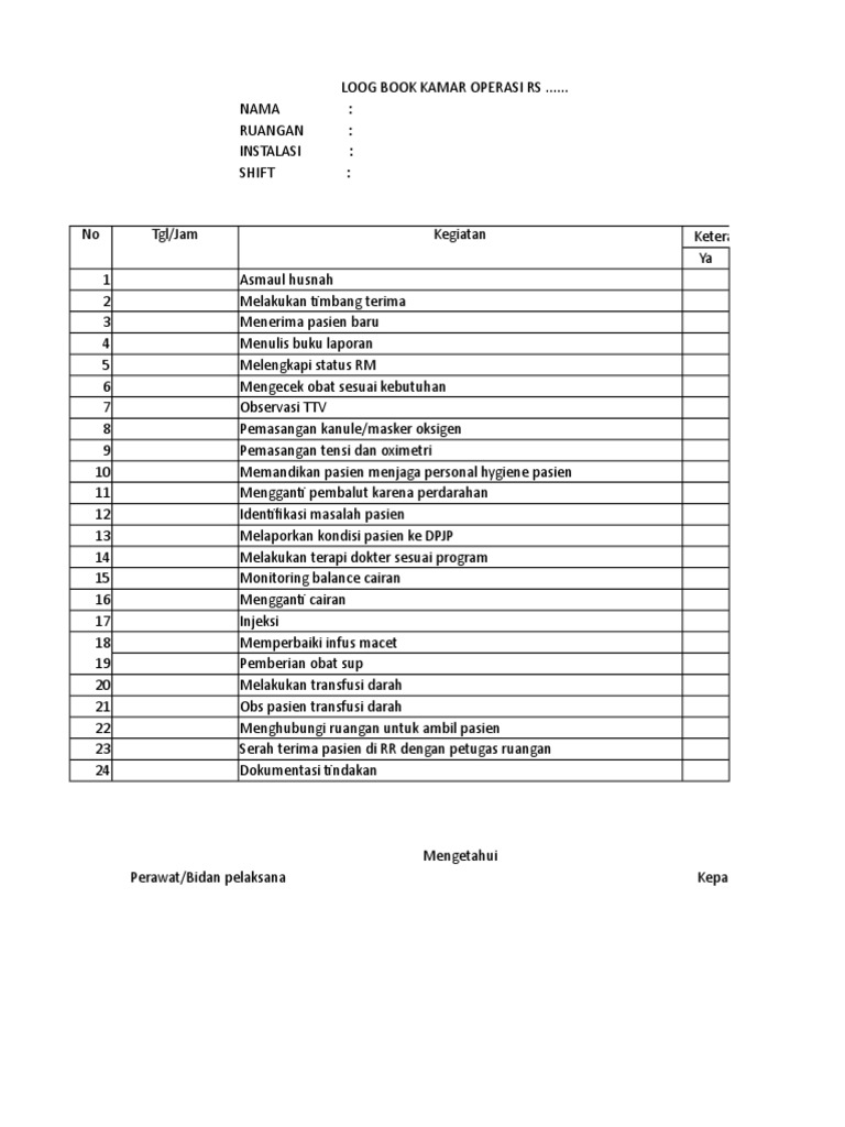 Contoh Log Book | PDF