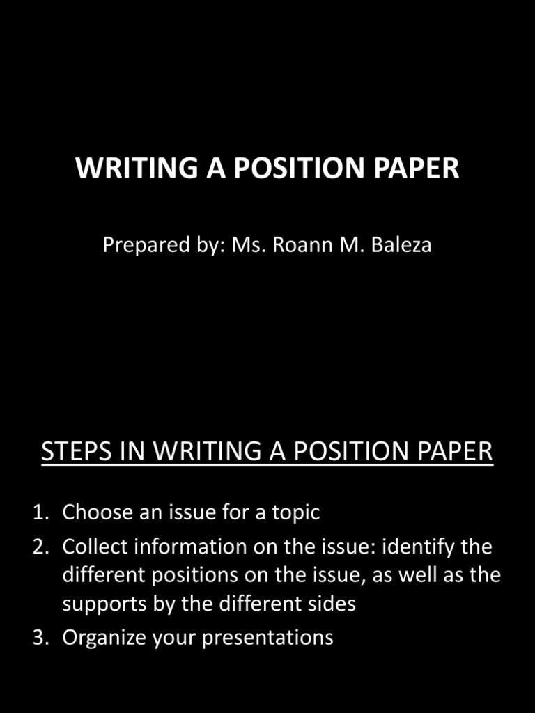 Writing A Position Paper | PDF | Argument | Cognitive Science