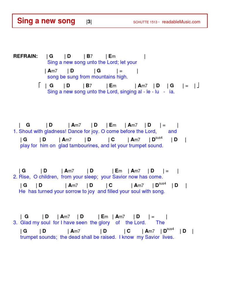 New Song Lyrics and Chords | PDF