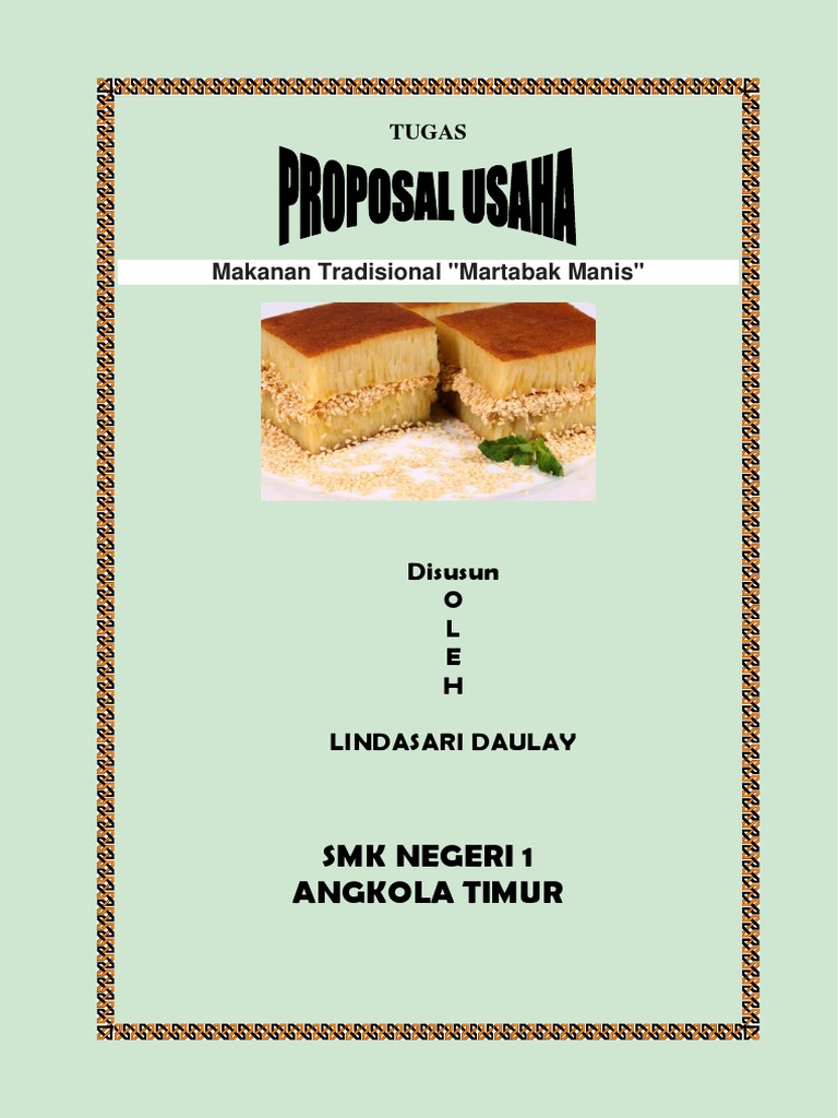 Proposal Usaha Makanan Tradisional Martabak Manis | PDF