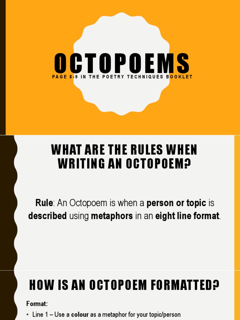 Octopoems | PDF | Language Arts & Discipline | Foreign Language Studies