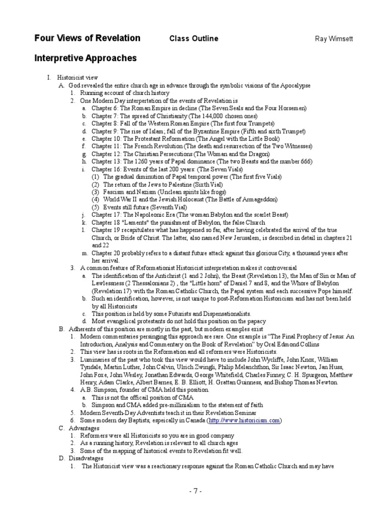 Revelation Four Views A Parallel Commentary Pdf The Beast