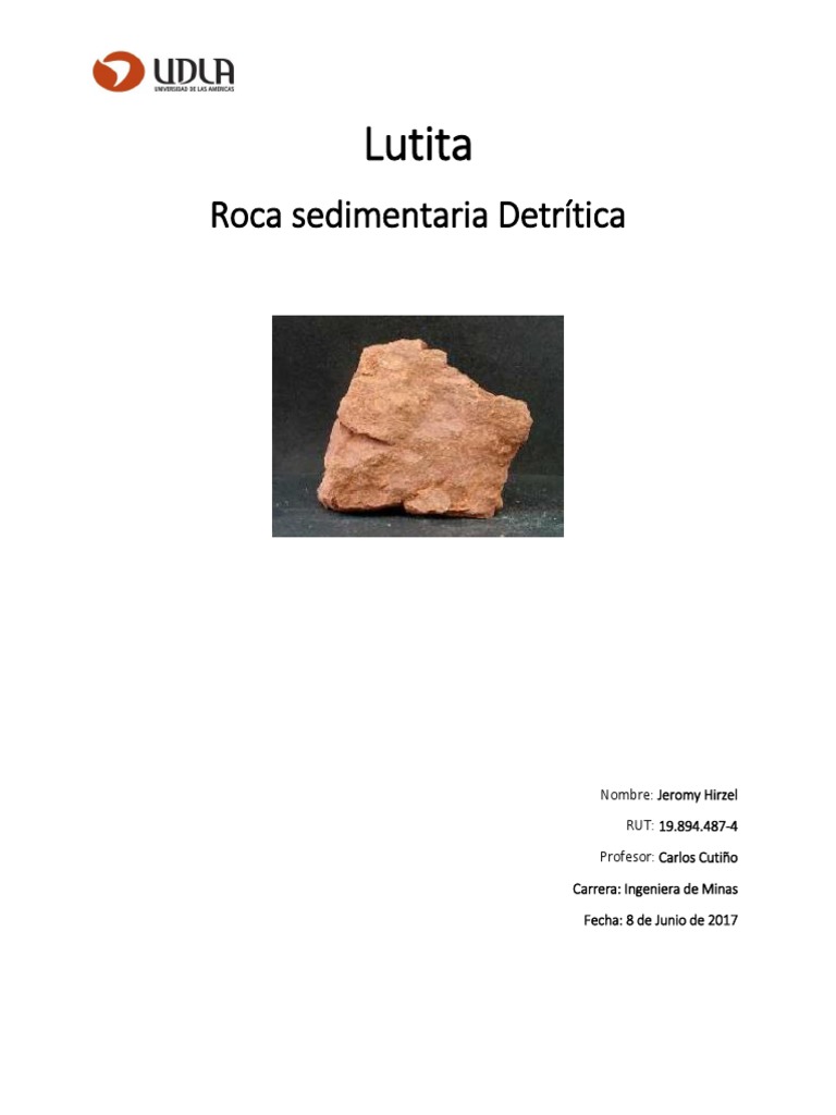 LUTITA | Roca sedimentaria | Roca (geología)