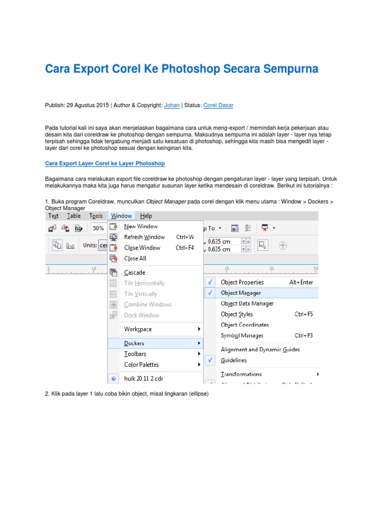 Cara Ekspor Corel ke Photoshop Sempurna | PDF