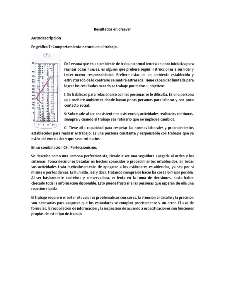 Interpretacion Cleaver | PDF | Toma de decisiones | Cognición