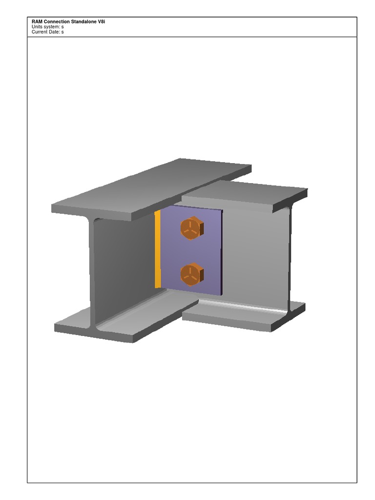 Ramconnection - Example For Connection For Beam To Girder | PDF | Beam ...