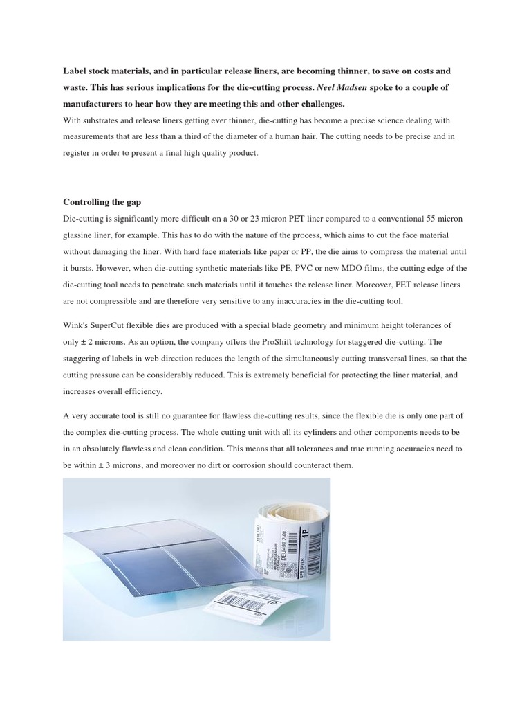 Advanced Die-Cutting Solutions | PDF | Production And Manufacturing ...