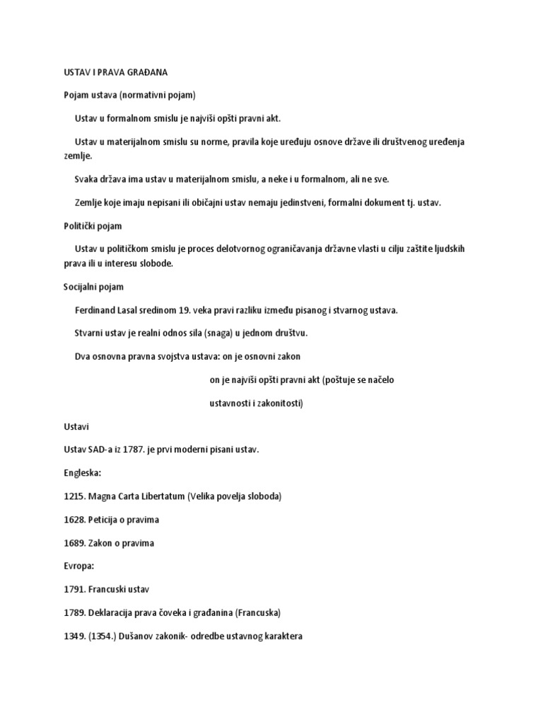 Ustav, Skripta | PDF
