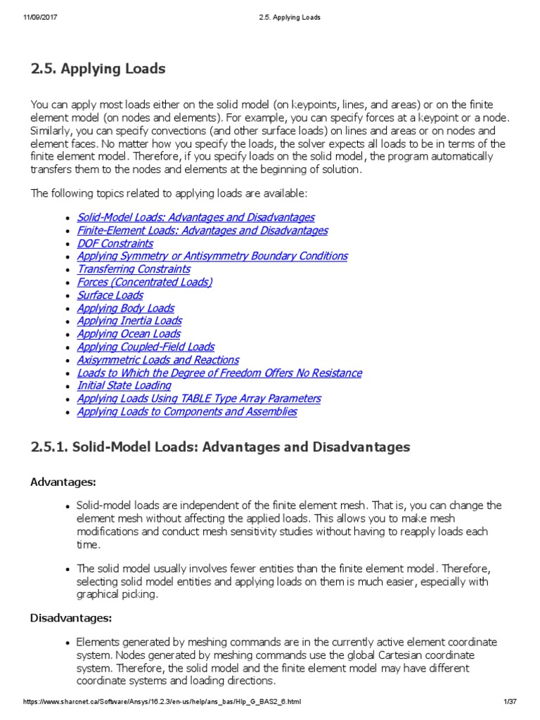 Applying Load | Download Free PDF | Finite Element Method | Array Data Type