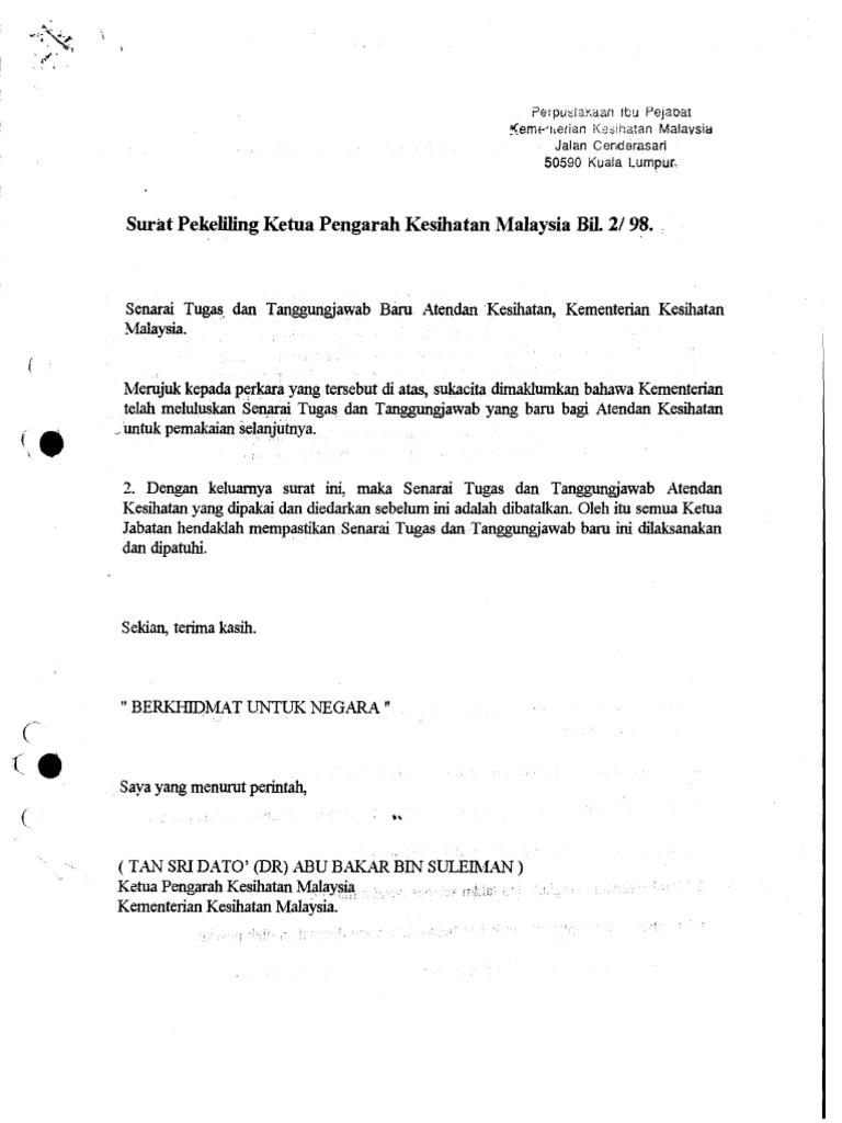 Surat Pekeliling | PDF