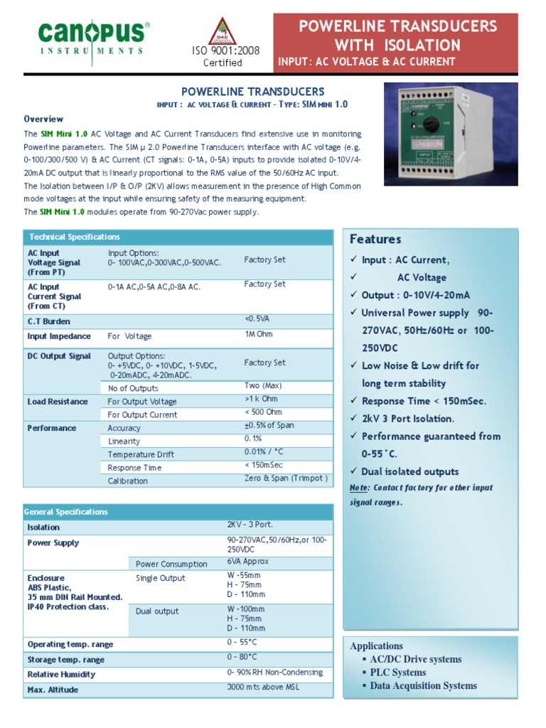 Industrial Automation Companies India - Canopus Instruments | PDF ...