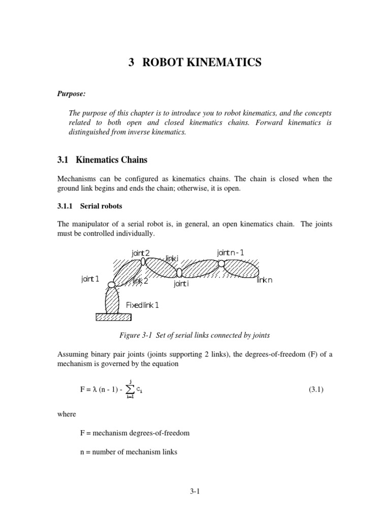 3 Robot Kinematics | PDF | Cartesian Coordinate System | Kinematics