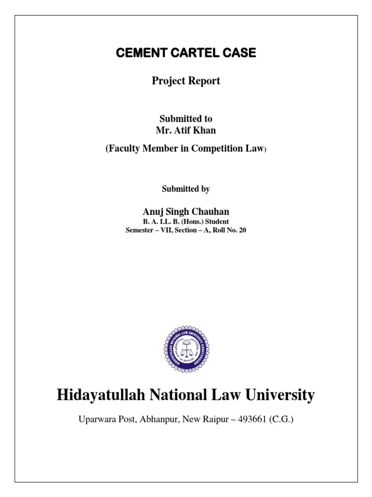 Anuj SIngh Chauhan - Roll No 20 - Competition Law - Section A - Sem VII ... Anuj SIngh Chauhan - Roll No 20 - Competition Law - Section A - Sem VII ...
