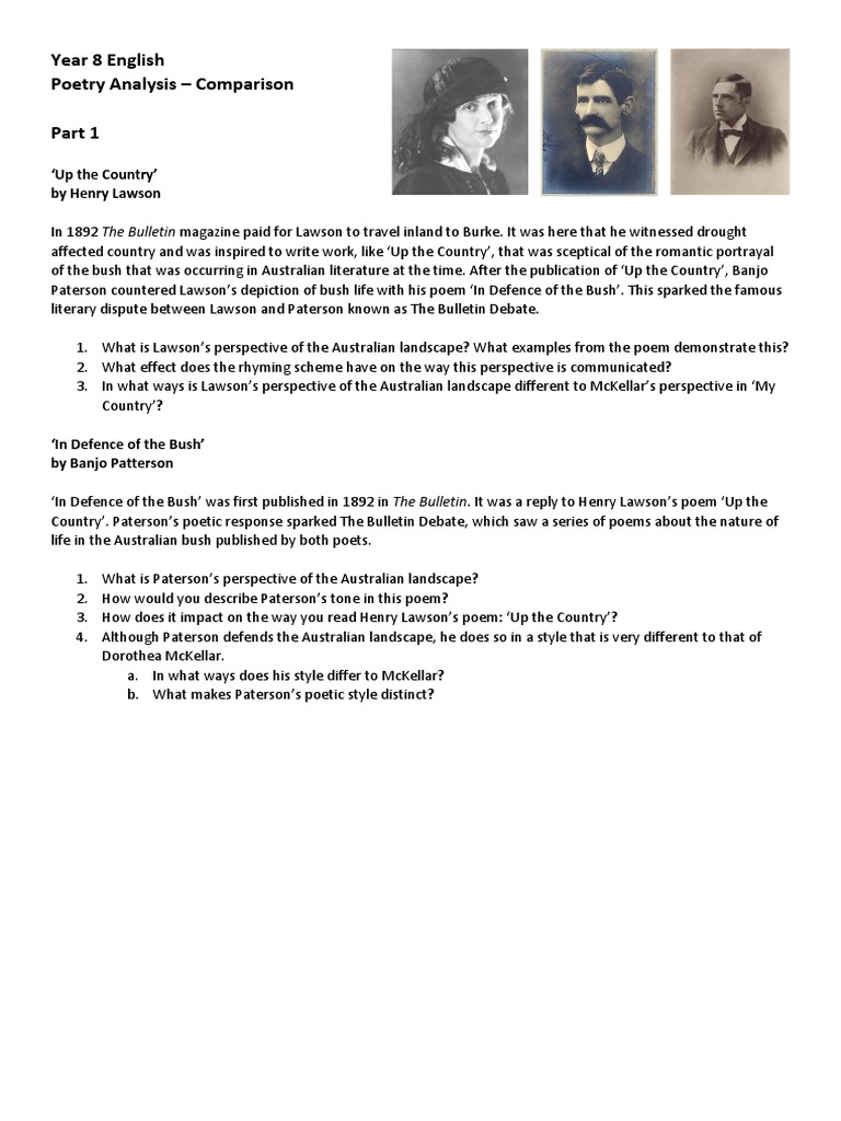 Task Poetry Analysis - Comparison 1 | PDF | Poetry