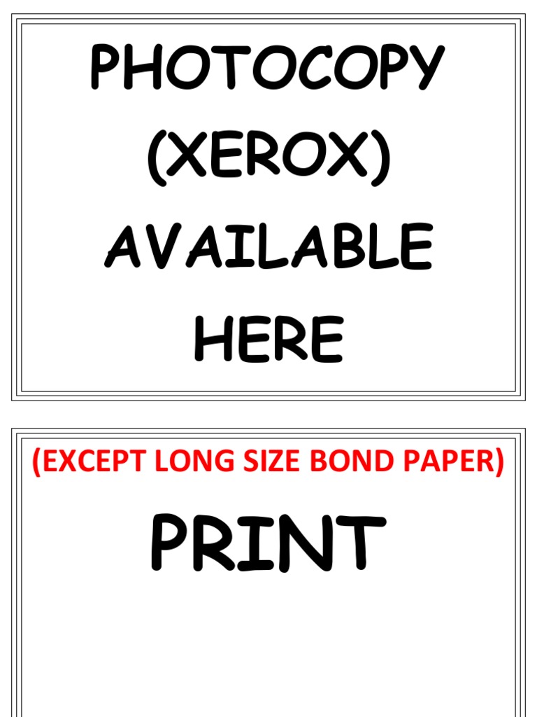 Photocopy (Xerox) Available Here | PDF