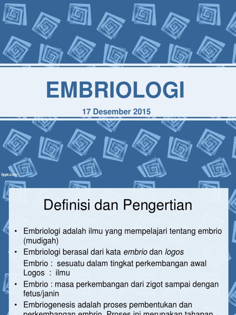 Embriologi PPT 2015 | PDF