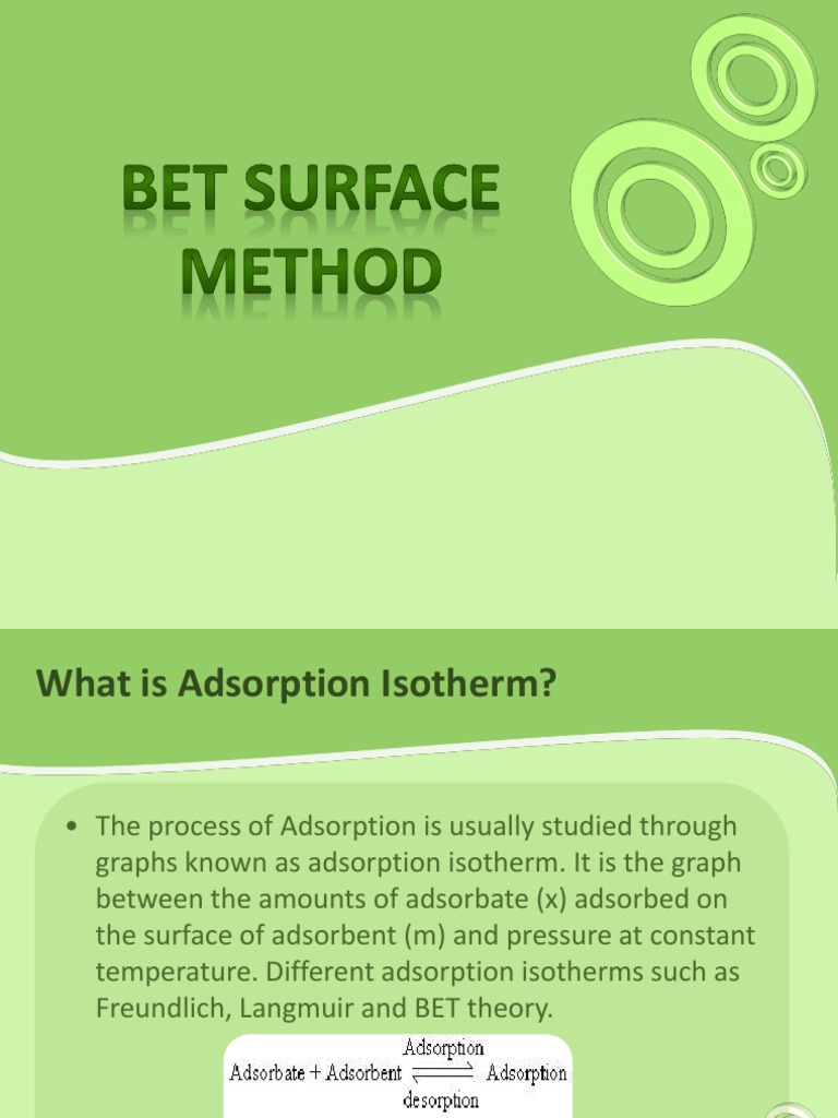 Bet Method | PDF | Adsorption | Physical Chemistry