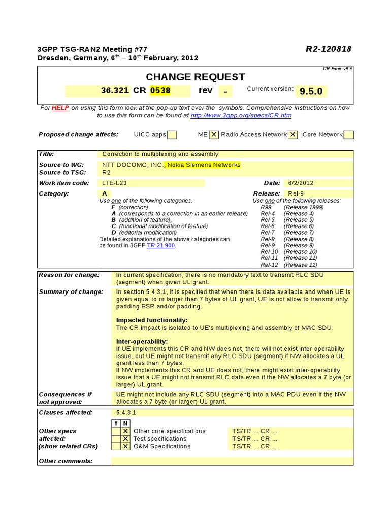 3GPP RAN2: UE Multiplexing Update | PDF | 3 Gpp | Bit