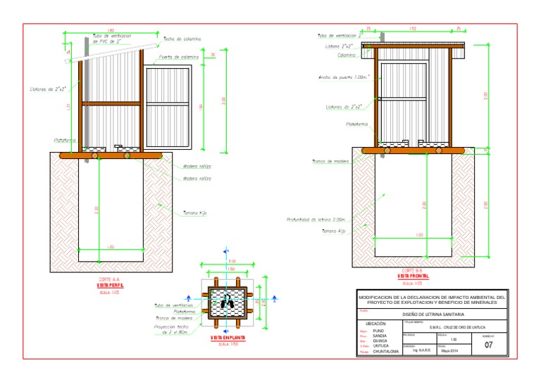 Diseño de Letrina Sanitaria (D-7) - Model | PDF