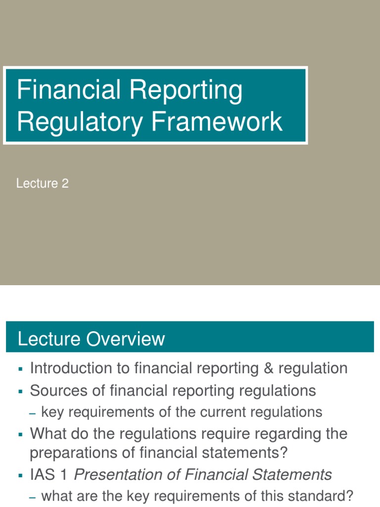 Regulatory Framework of Financial Reporting | PDF | International ...