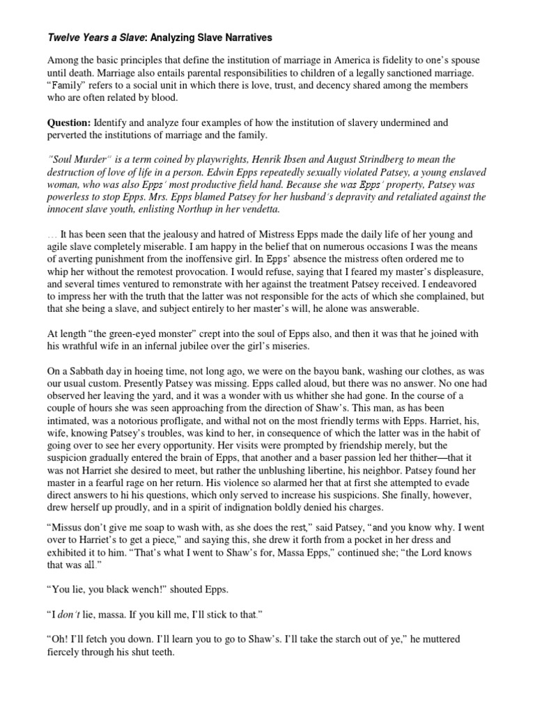 12 Years A Slave Text 2 | PDF | Whip