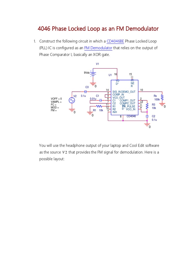 4046 PLL | PDF | Frequency Modulation | Spectral Density