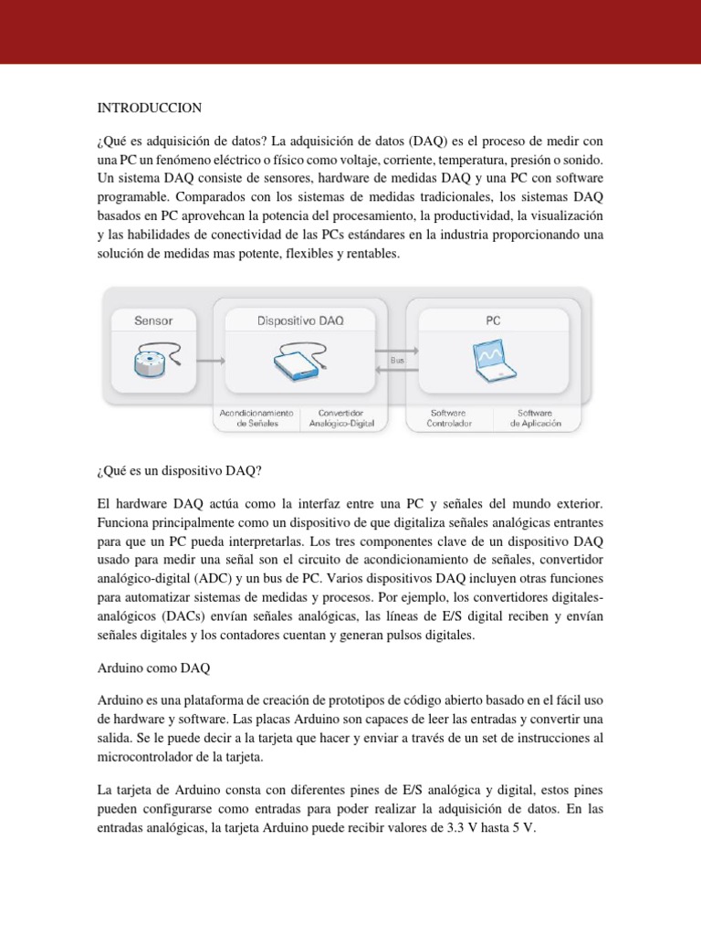 Arduino Como DAQ | PDF | Adquisición de datos | Arduino