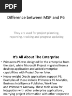 Primavera P6 Vs MSP | PDF | Share Point | Application Software