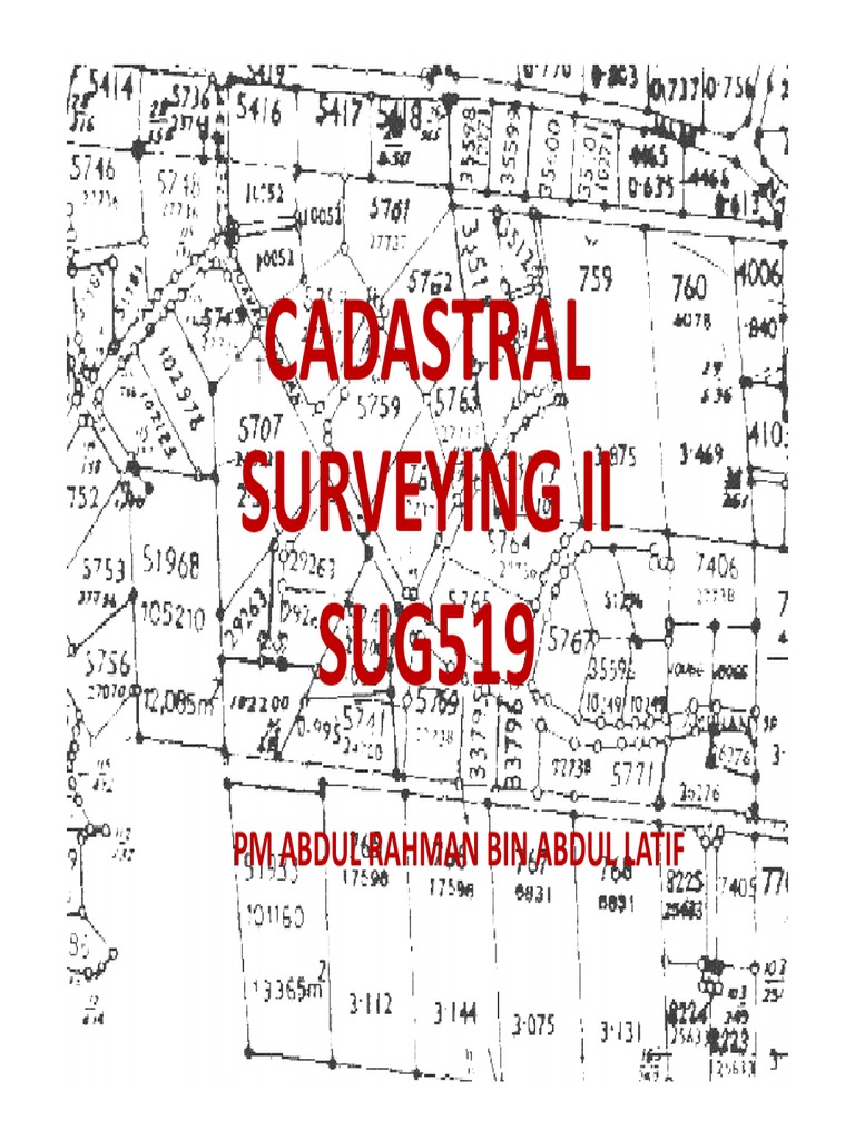 Cadastral Surveying II Syllabus Overview | PDF | Surveying | Geomatics