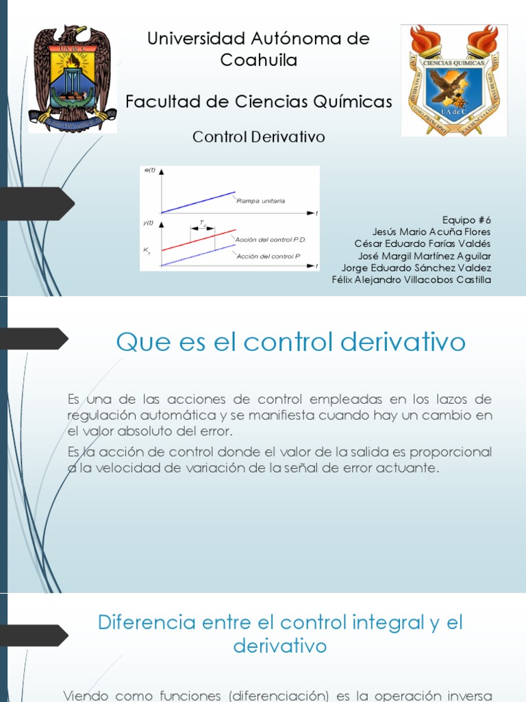 Control Derivativo | Derivado | Integral