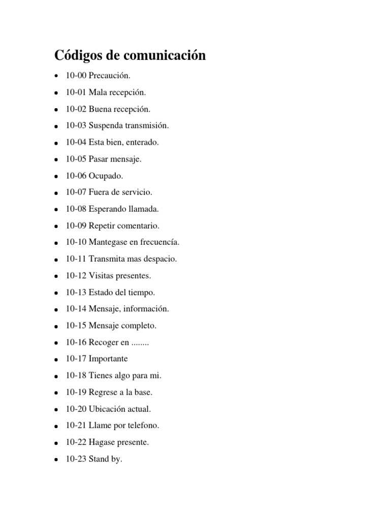 Códigos de Comunicación | PDF | Telecomunicaciones | Comunicación