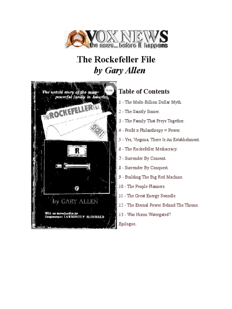 The Rockefeller File | PDF | Exxon Mobil | John D. Rockefeller