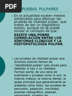 Pruebas de Sensibilidad Pulpar | PDF | Odontología | Dolor