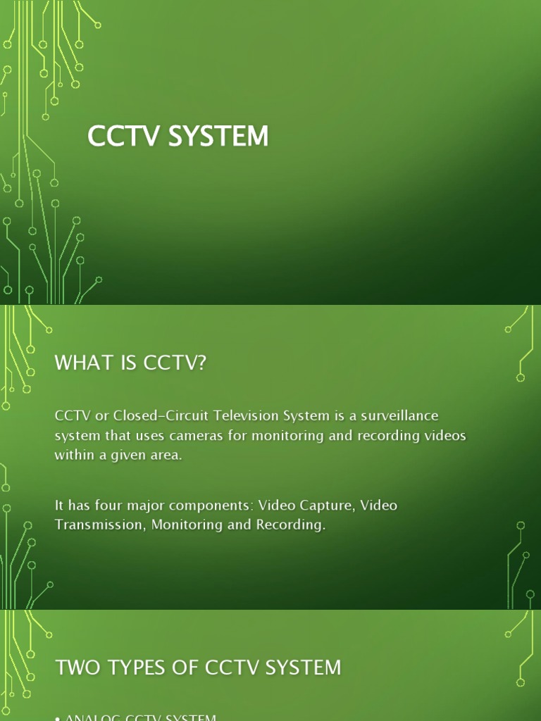 CCTV Basics | PDF