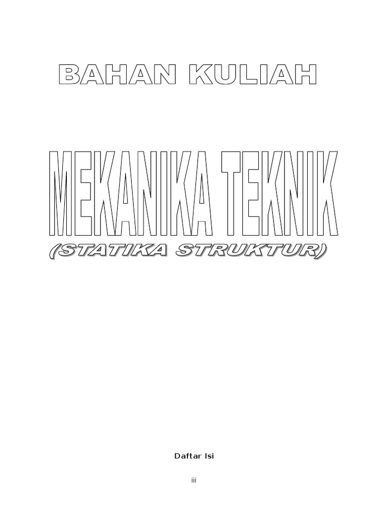 Gaya Reaksi pada Tumpuan Engsel Balok | PDF